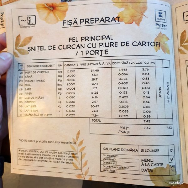 Am mâncat trei feluri de mâncare cu 19,68 lei la Kaufland PopUp ...